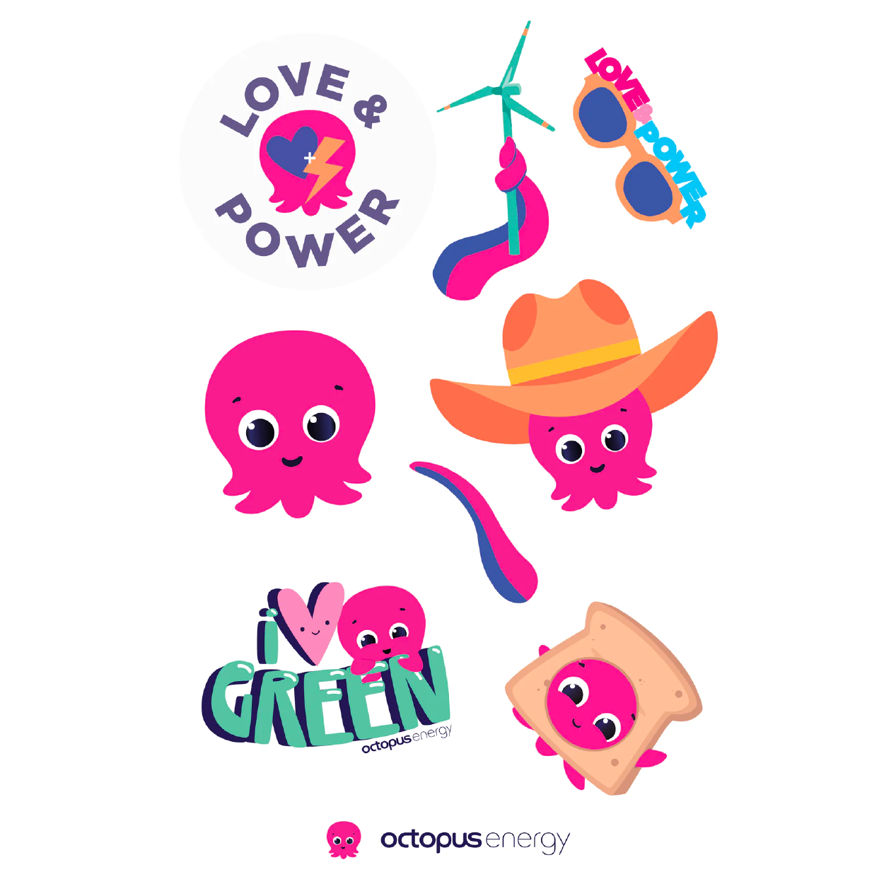 Octo Sticker Sheet – Octopus Energy